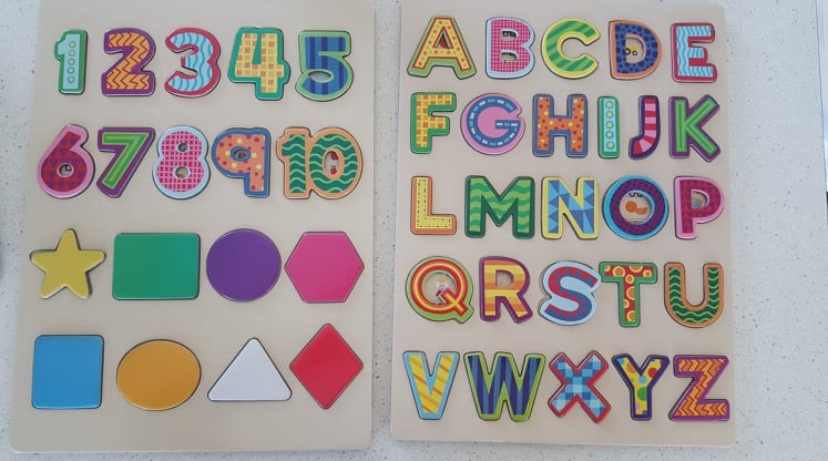 Alphabet, Number and Shape puzzles