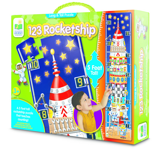 Rocketship floor puzzle